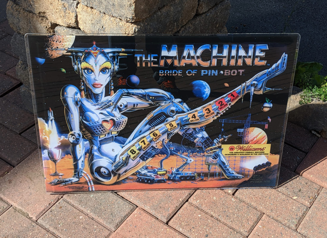 Bride of Pinbot Custom Backglass (Mirrored) – classicplayfields.com