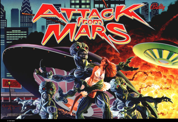 Attack from Mars Custom Mirrored Backglass – classicplayfields.com