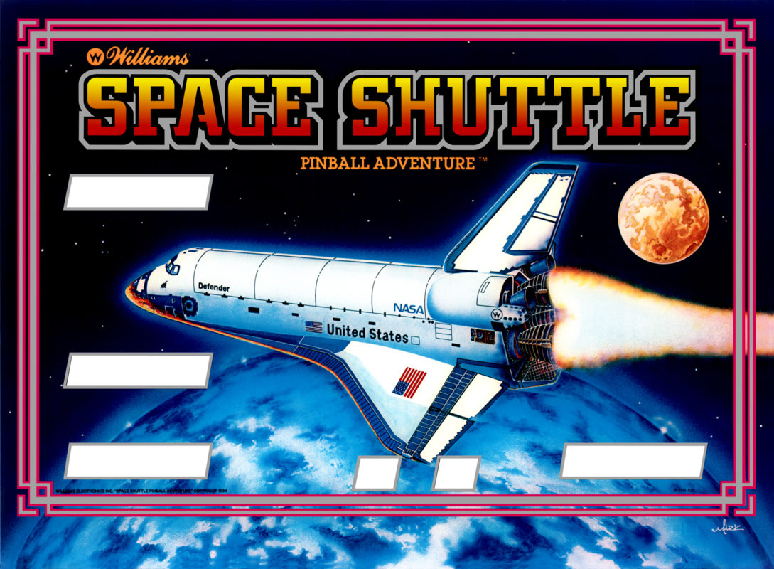 Space Shuttle Backglass – classicplayfields.com