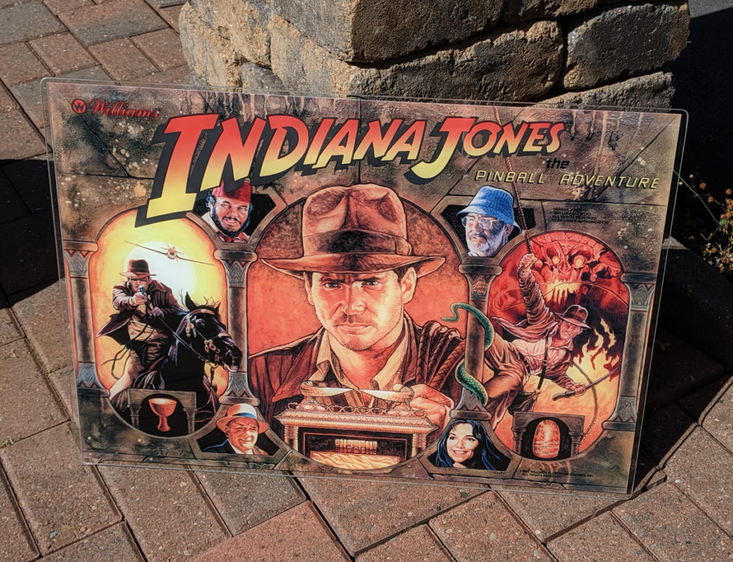 Indiana Jones Custom Backglass (Mirrored) – classicplayfields.com