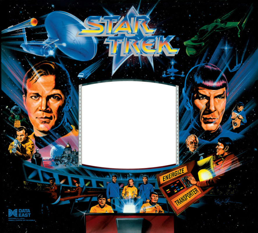 Star Trek (DataEast) Custom Mirrored Backglass – classicplayfields.com