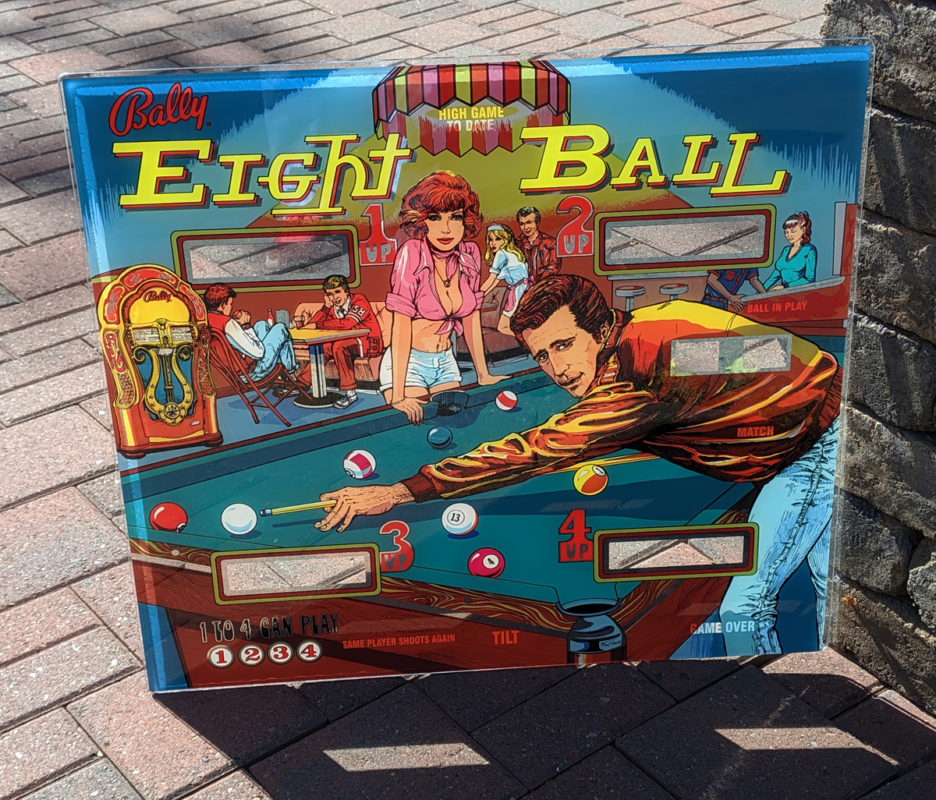 Eight Ball Custom Backglass (Mirrored) – classicplayfields.com
