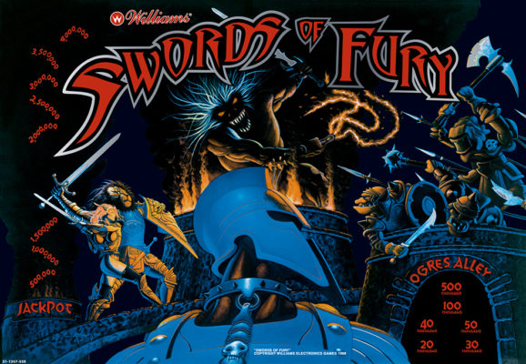 Swords of Fury (Prototype) Custom Mirrored Backglass ...