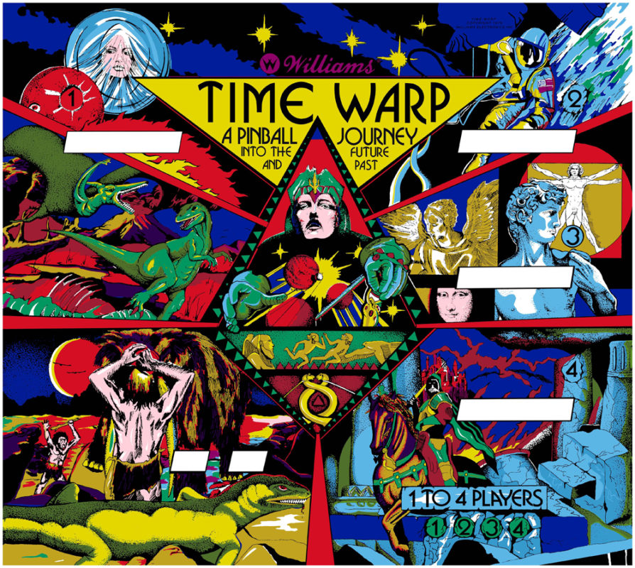 Time Warp Backglass – classicplayfields.com
