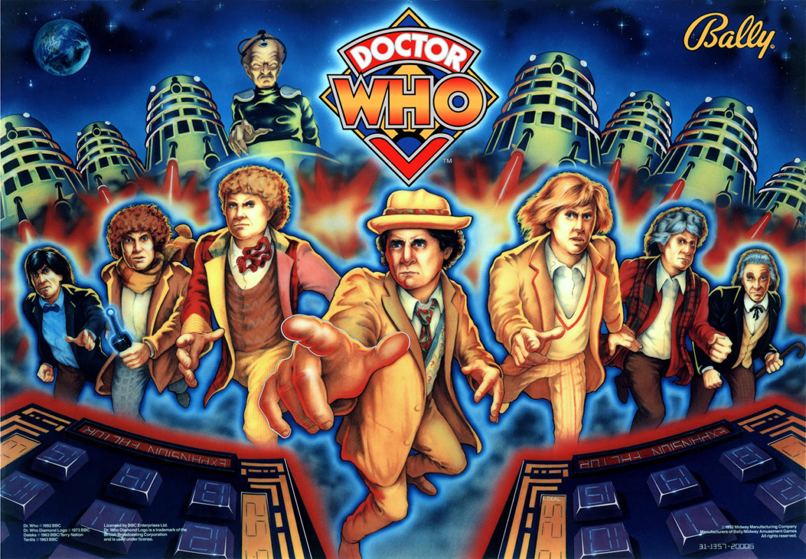 Doctor Who Custom Backglass (Mirrored) – classicplayfields.com
