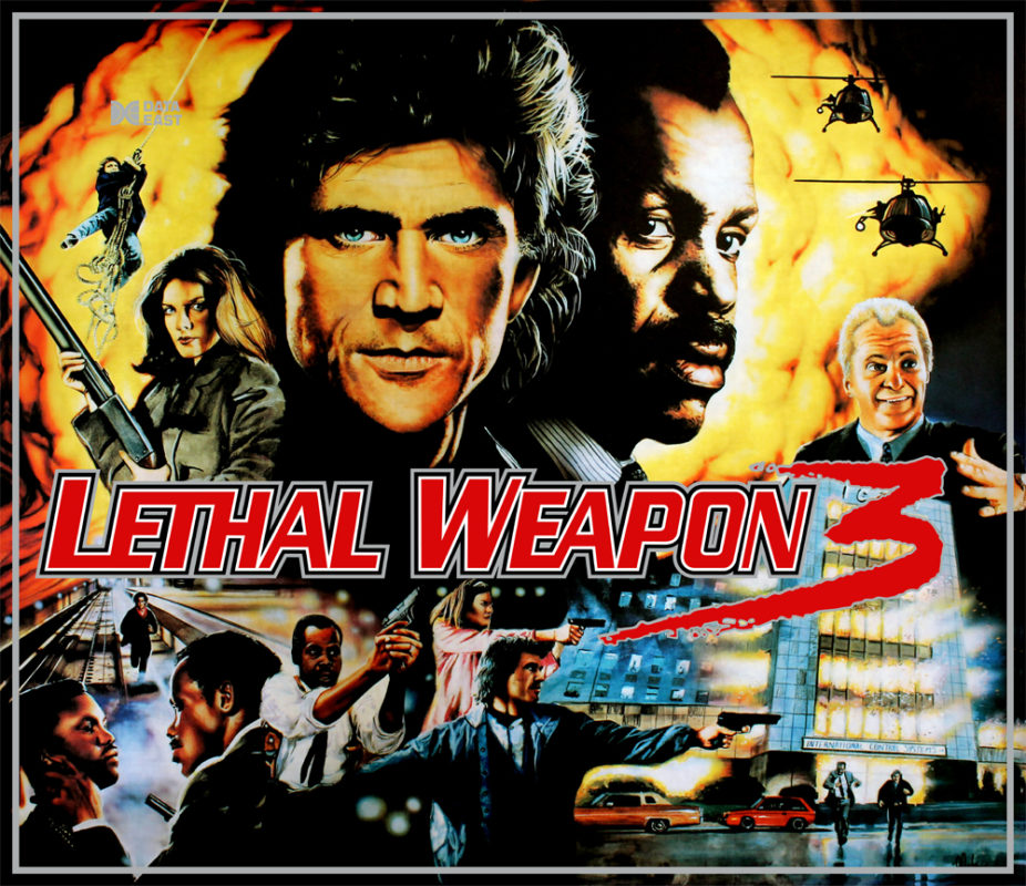 Lethal Weapon 3 Custom Mirrored Backglass – classicplayfields.com
